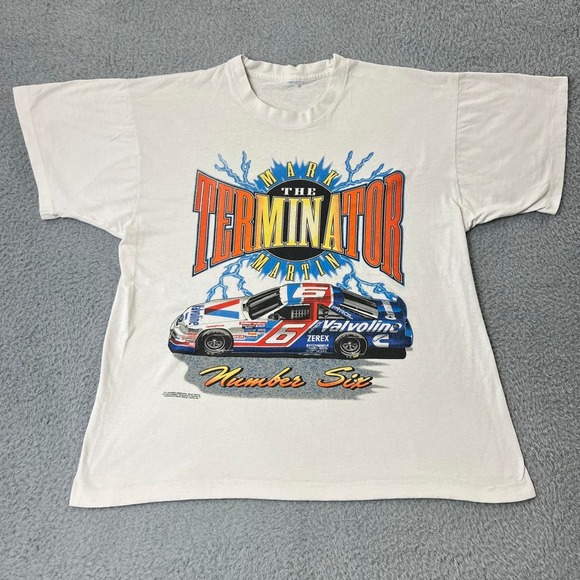 Nascar | Shirts | Vintage 9s Mark Martin The Terminator Nascar T Shirt ...